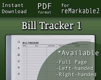 Yearly Bill Tracker Planner Payment Organizer Remarkable 2 | Etsy