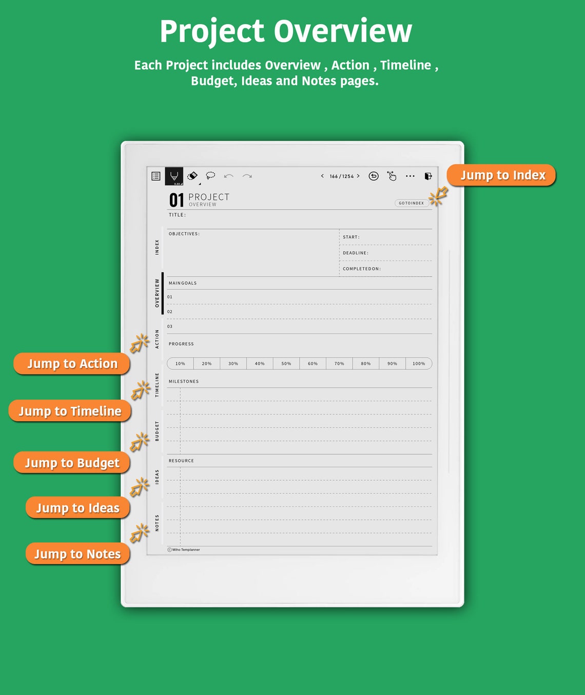Supernote A5X Templates Digital Project Planner Instant - Etsy