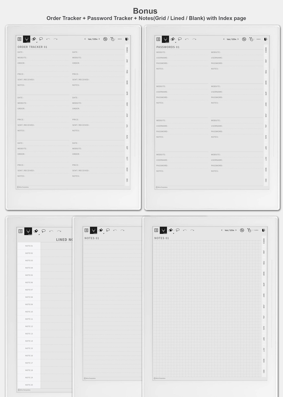 Supernote Templates Finance Digital Planner SN A5x Templates - Etsy