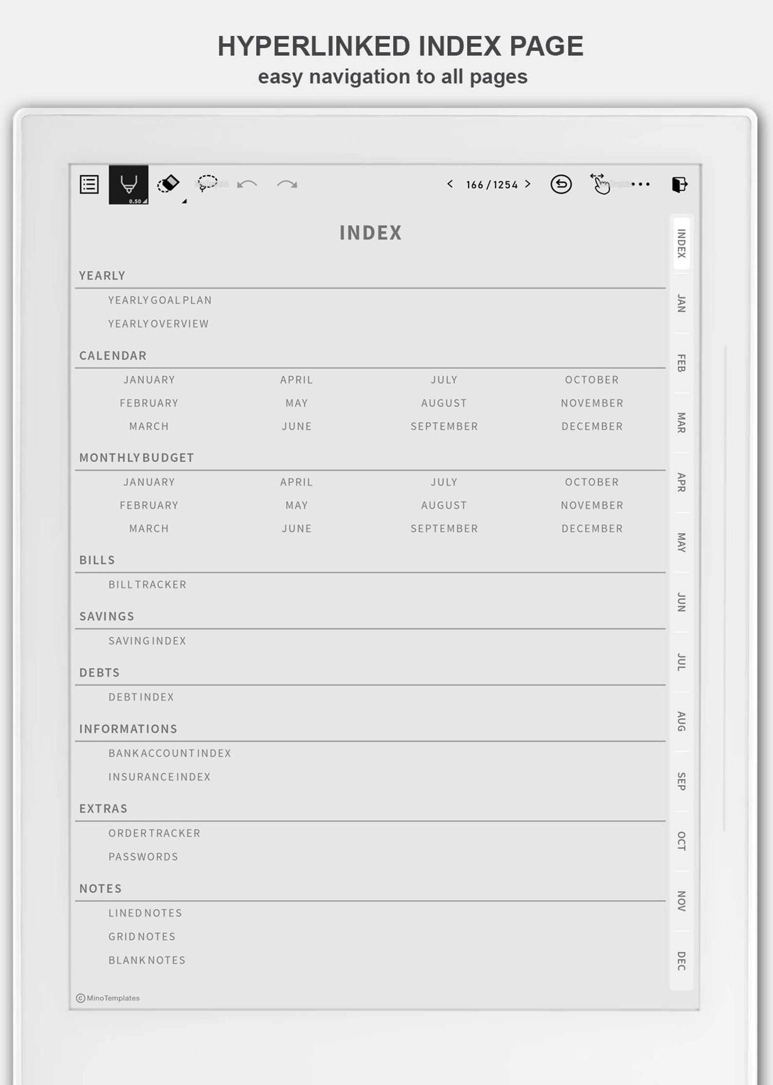 Supernote Templates Finance Digital Planner SN A5x Templates - Etsy