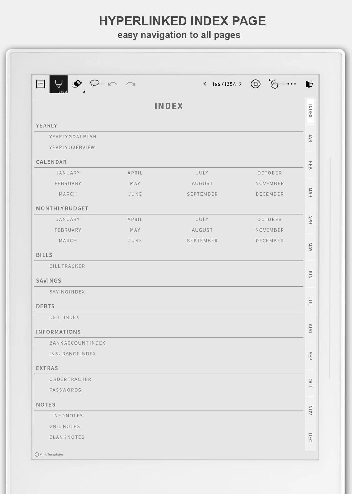 Supernote Templates Finance Digital Planner SN A5x Templates - Etsy