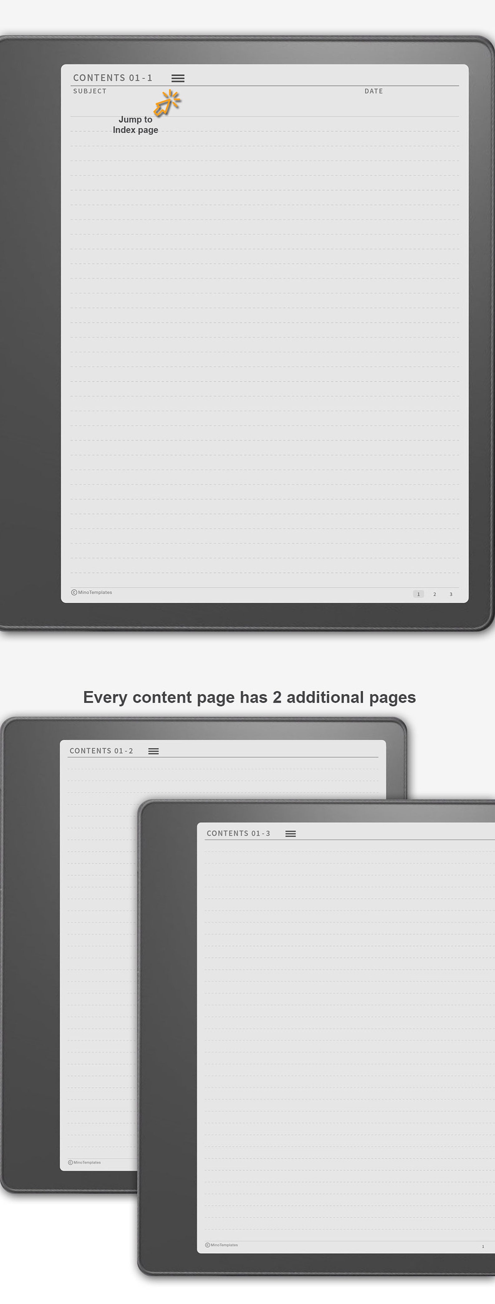 Kindle Scribe Templates Hyperlinked Kindle Digital Notebook - Etsy