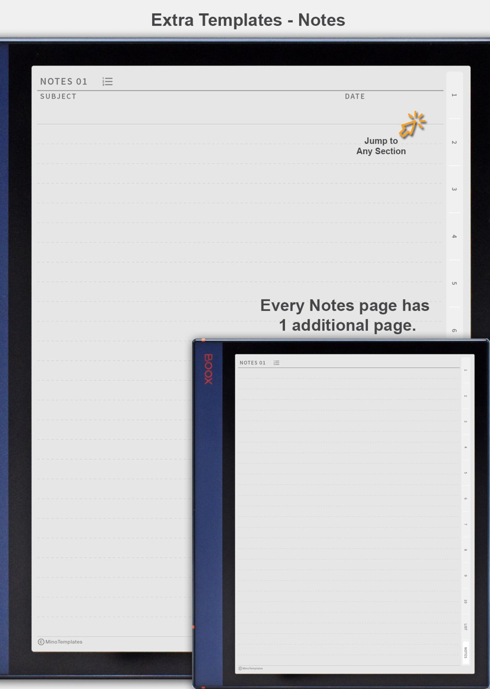 Boox Note Air Templates Reading Digital Planner Instant | Etsy