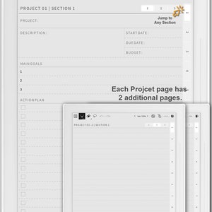 Supernote A6X Templates, Digital Project Planner, Instant Download PDF ...