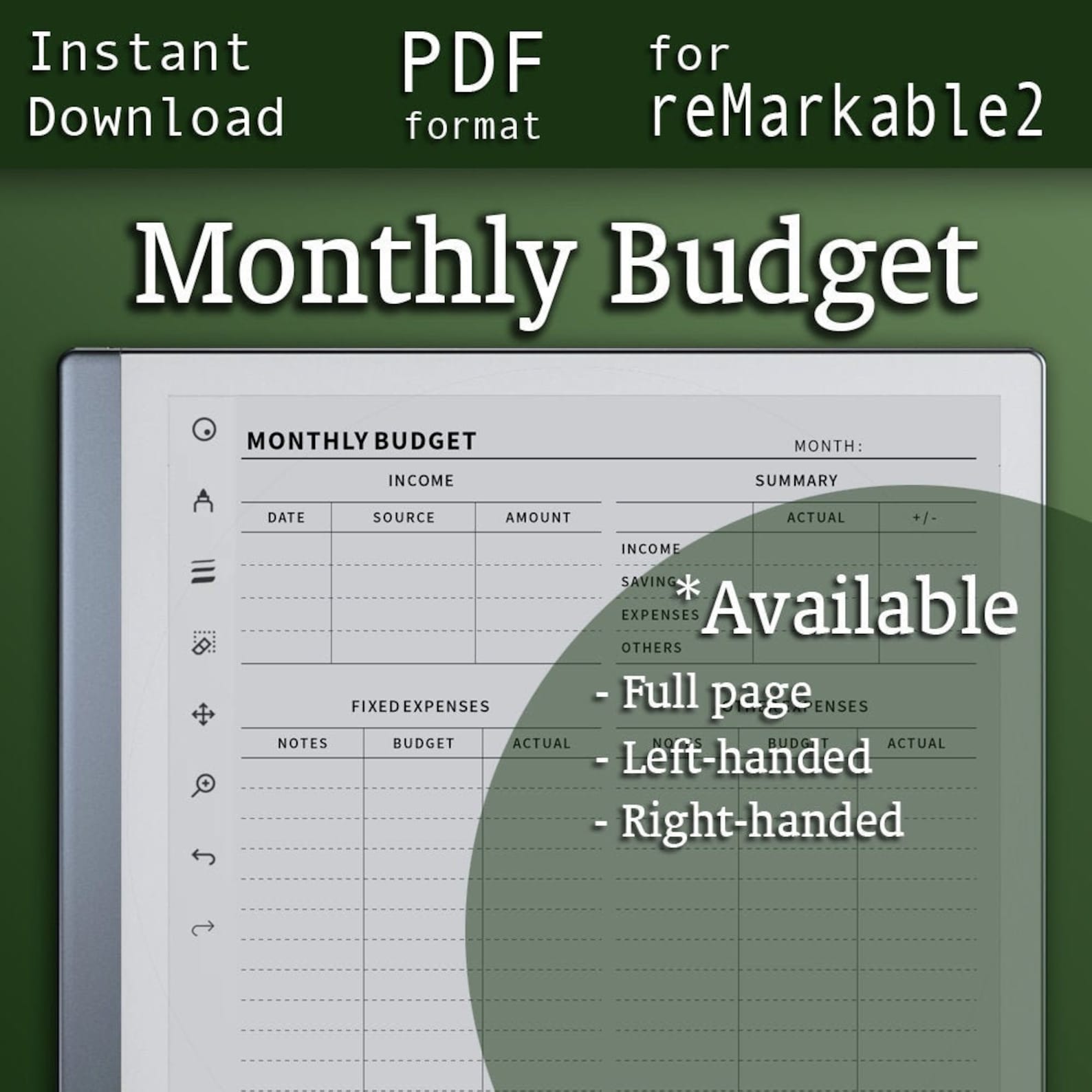 Monthly Budget Planner Expense Tracker Remarkable 2 - Etsy