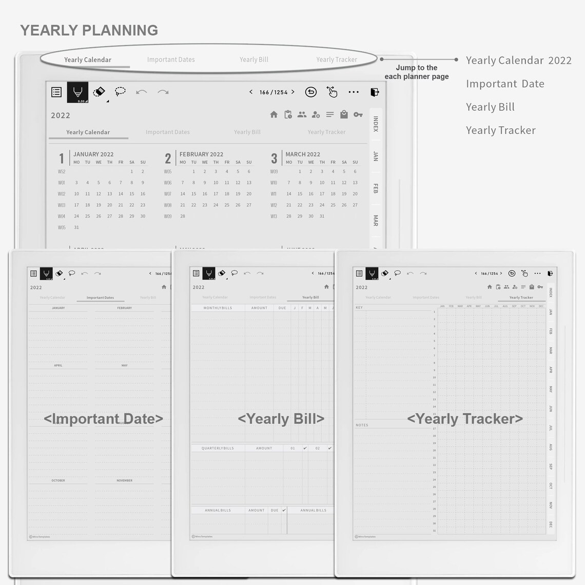 Supernote Templates 2022 Digital Planner Supernotes A5x - Etsy