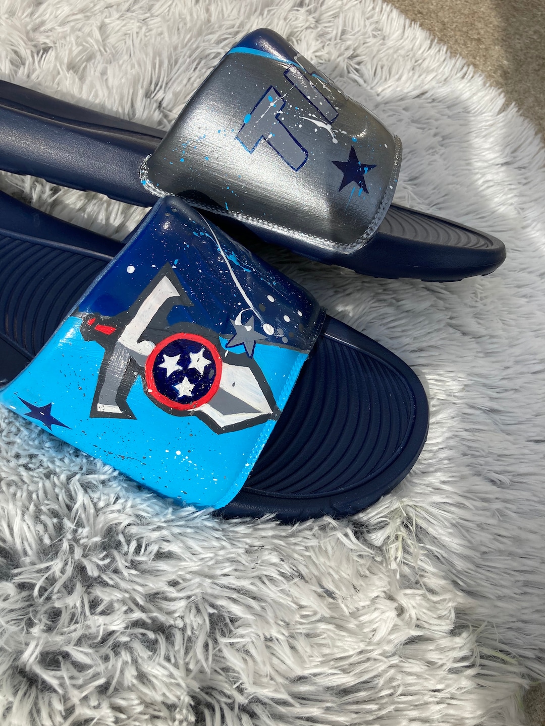 Nike Slides-custom Slides-birthday Slides-fathers Day Slides-men Slides ...