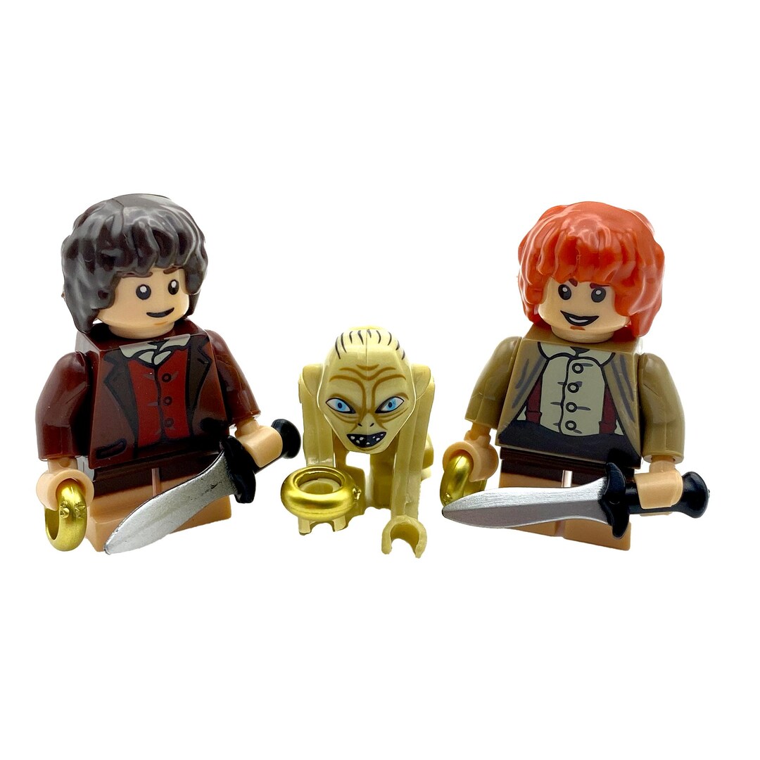 Hobbits Custom Mini-figure Set LOTR Minifigure Frodo Sam and Gollum ...