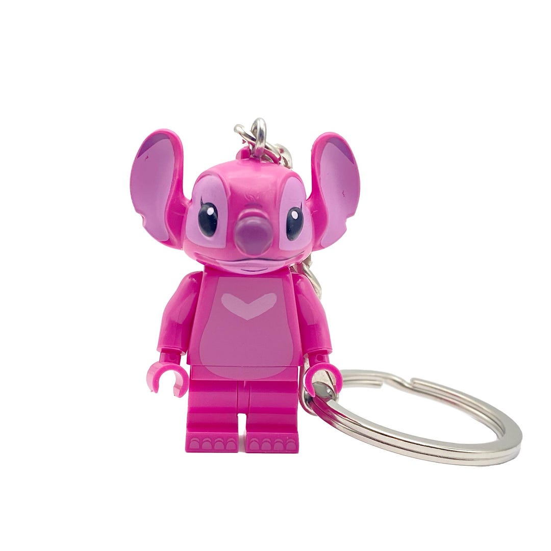 Angel Keyring Cute Stitch Girlfriend Mini 3D Figure Keyring Lilo and ...