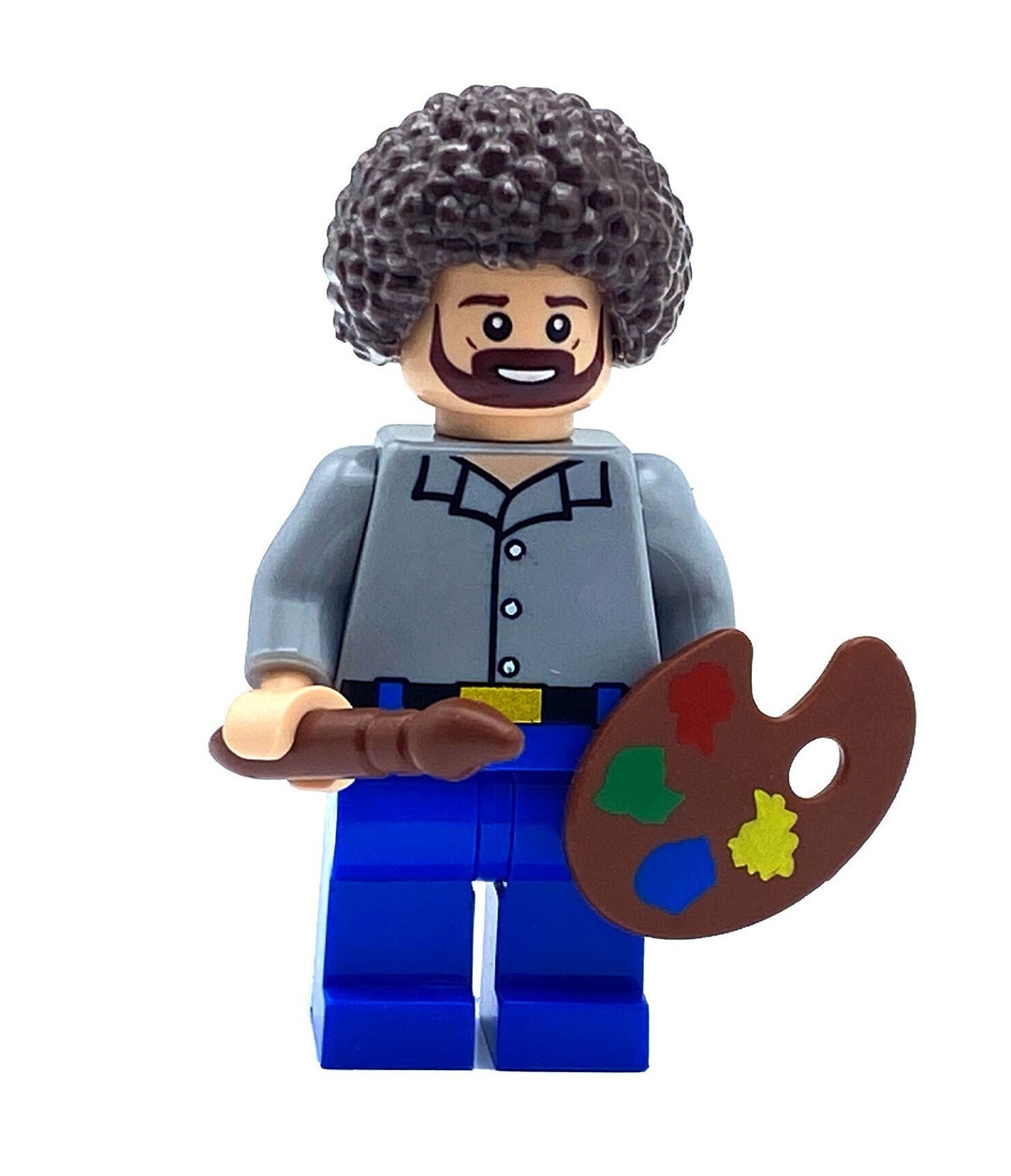 Iconic Painter Bob Ross Custom Mini-figure the Joy of Painting Hand ...
