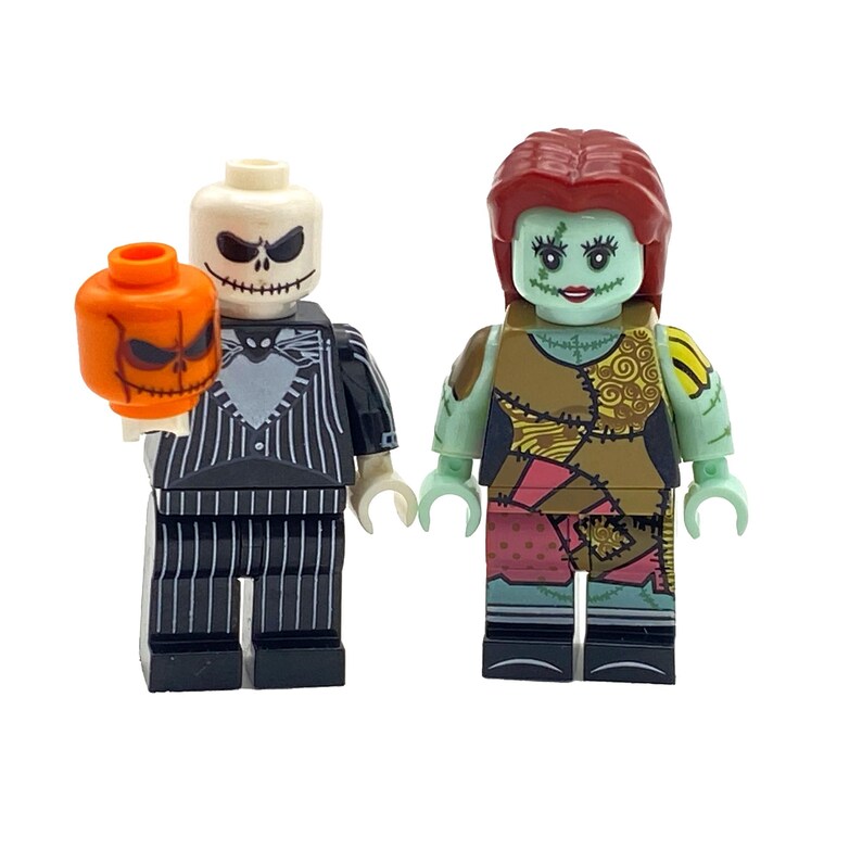 Jack Skellington and Sally Shock Custom Mini Figure Duo the Nightmare ...