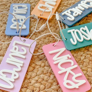 Personalized Retro Name Acrylic Keychain, Acrylic Name Tag, Backpack ...