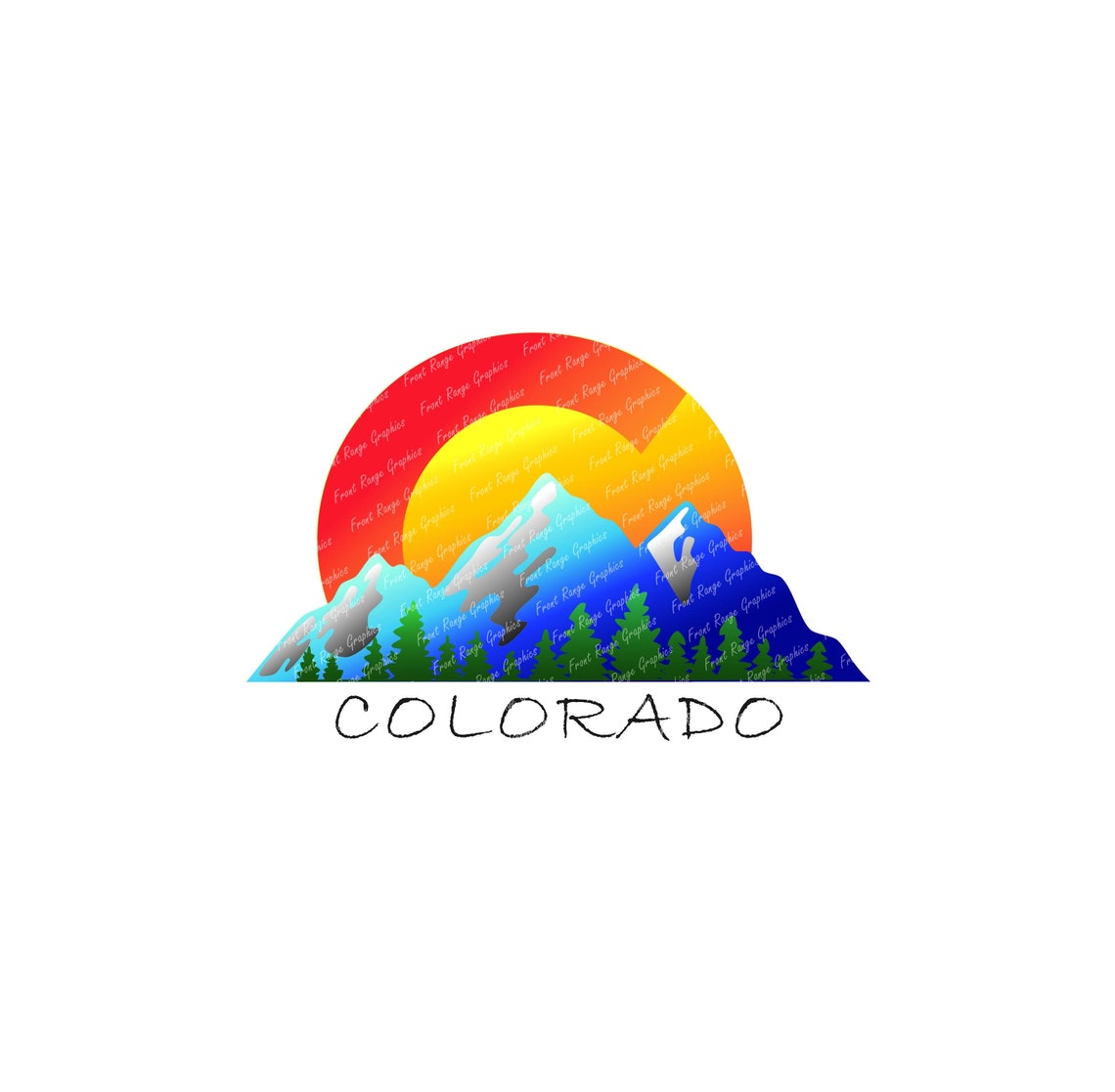 Colorado-c Mountain Digital Graphic-instant Digital Download (PNG W ...