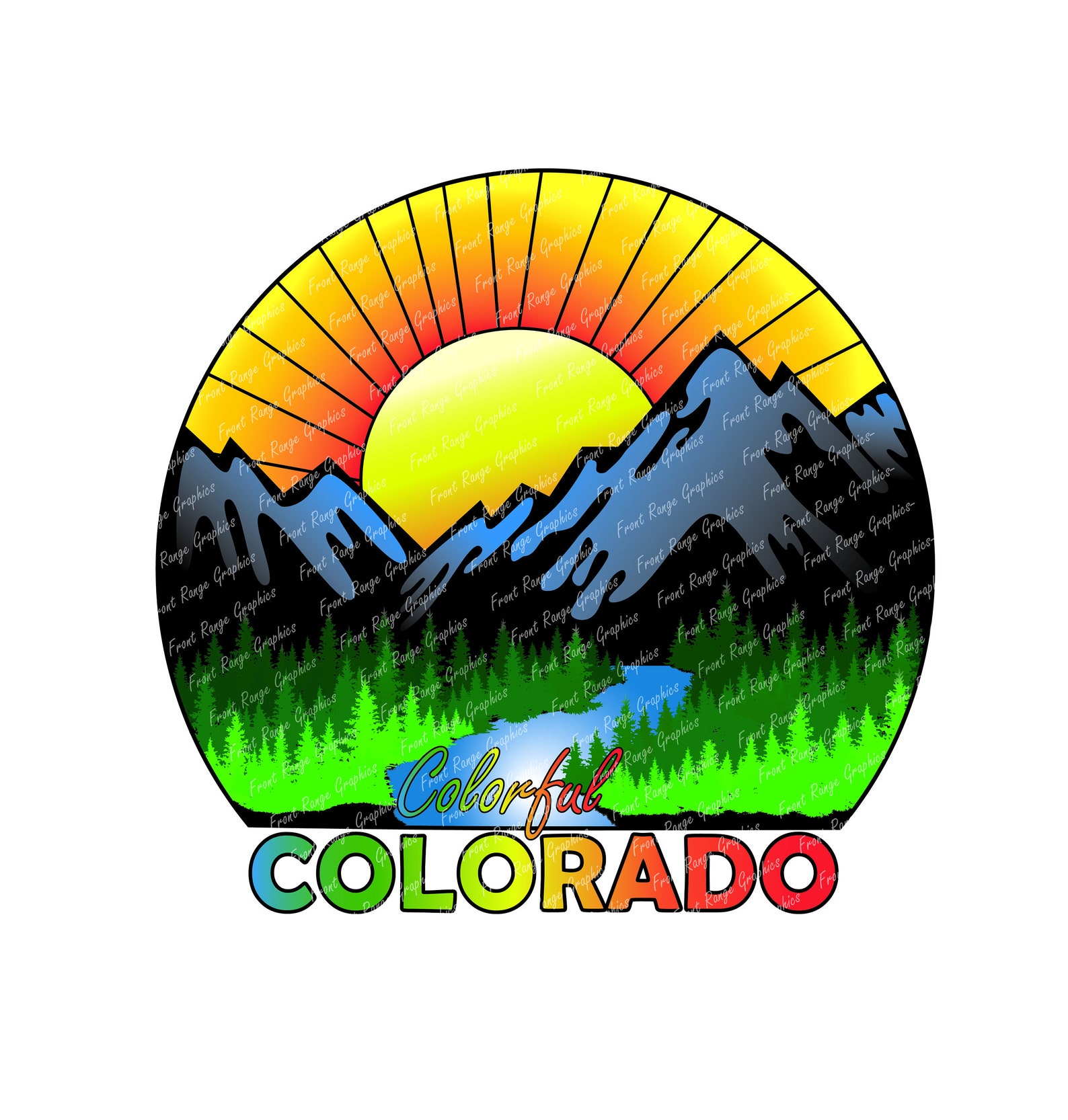 Colorful Colorado Digital Graphic-instant Digital Download (PNG W ...