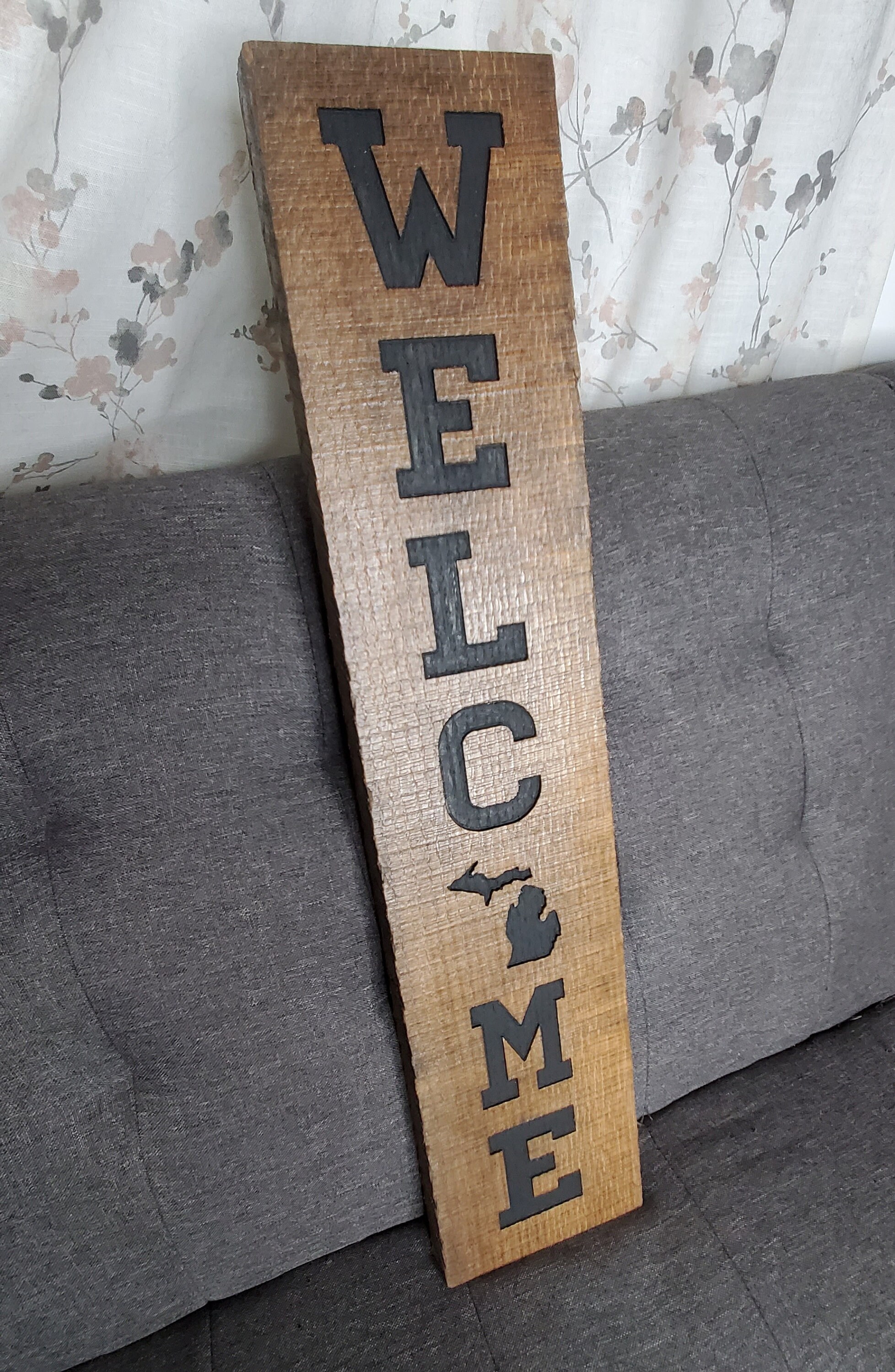 Michigan Welcome Sign | Michigan Wall Art, Reclaimed Barnwood Sign ...