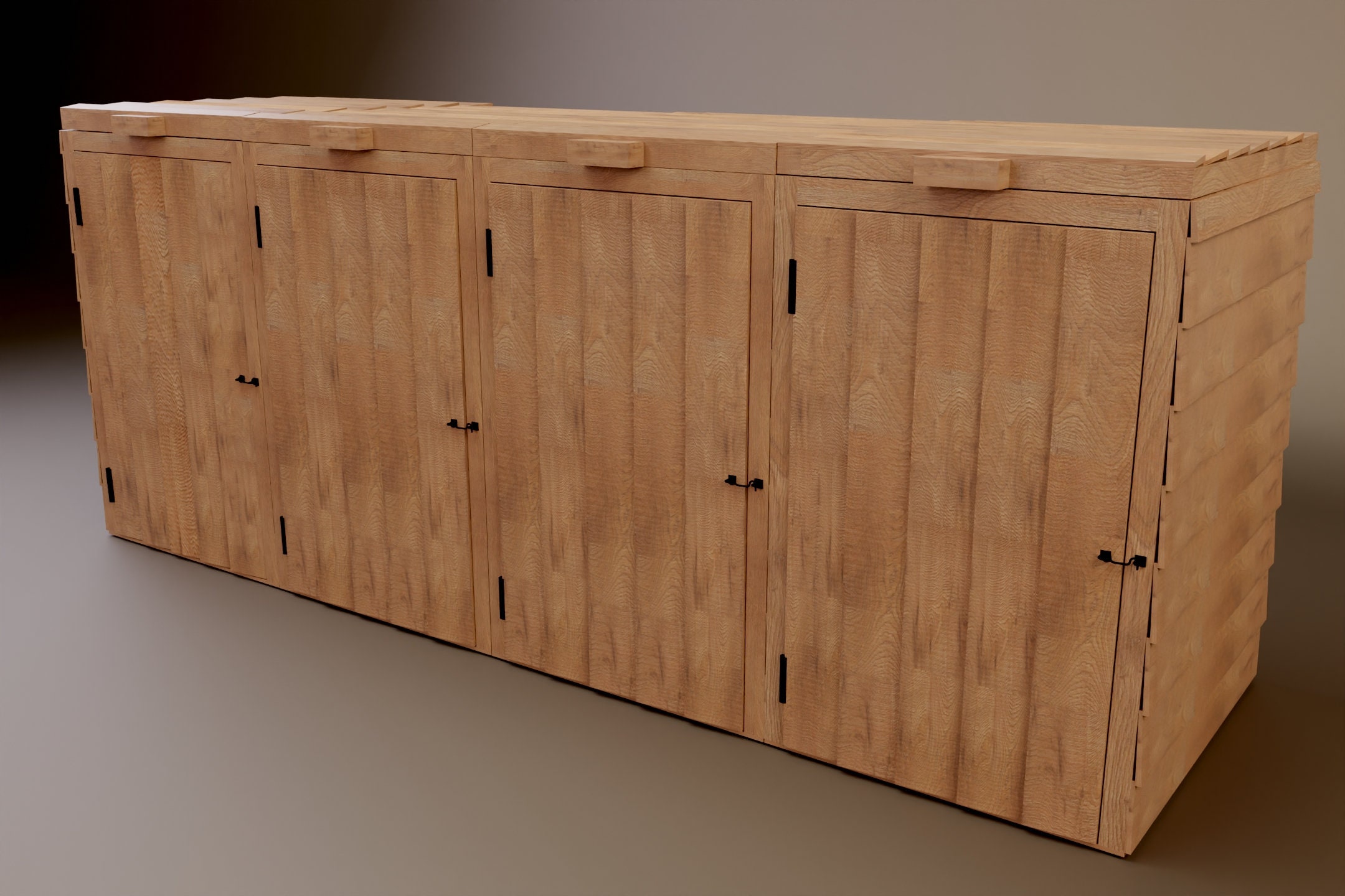 Plans for Single Double Triple Quad Garbage Wheelie Bin Store Digital ...