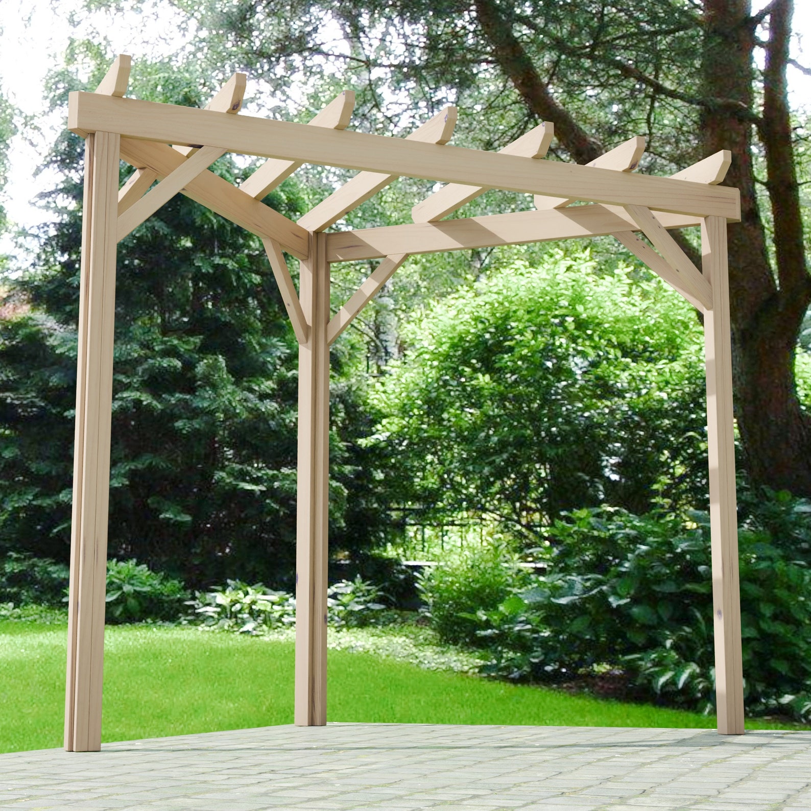 Plans for Wooden Garden Corner Pergola 2.14x2.14m 7ftx7ft DIY Digital ...