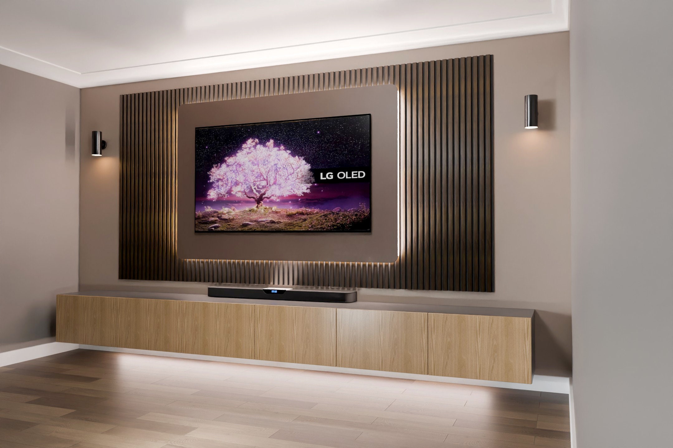 Plans for Media Wall Easy Step by Step Plans 45" to 85" Tv DIY Digital ...