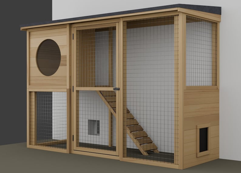 Plans for Lean Catio Shelter 2.7m X 1m X 1.8m DIY Carpentry Digital ...