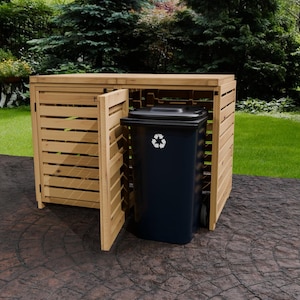 Plans for Double Garbage Wheelie Bin Store Compound 96gal 64 Gal and ...