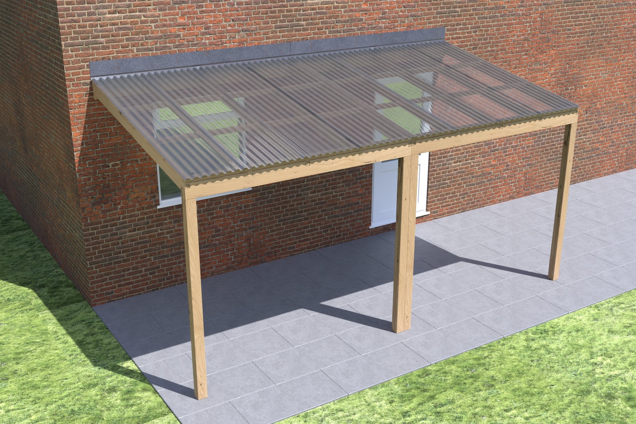 Wooden Garden Lean to Patio Shelter 2.4m X 4.8m build Plans - Etsy ...
