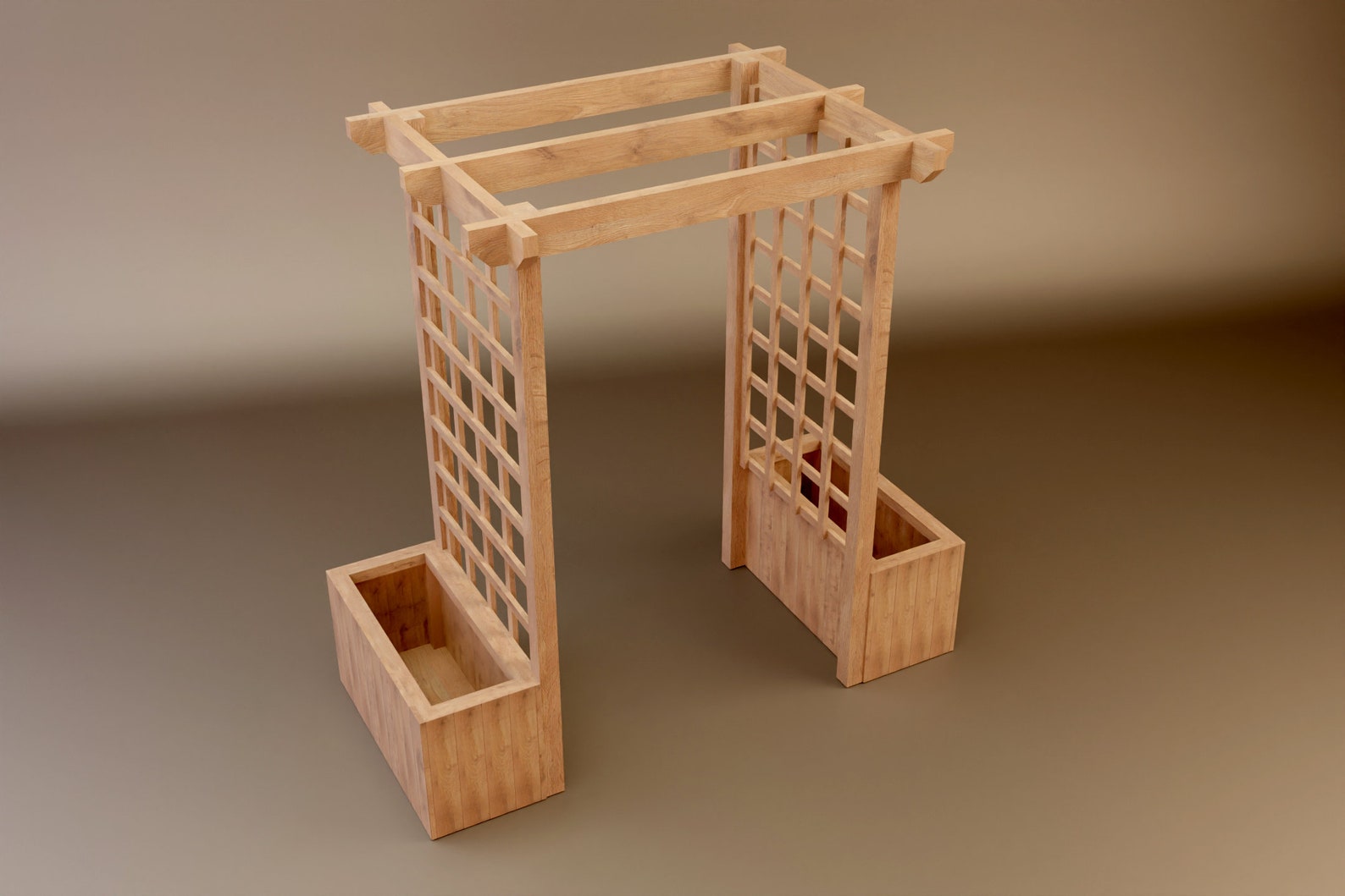 Plans for Wooden Garden Arbour With Two Planters DIY Digital Woodwork ...