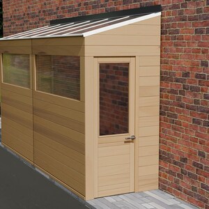 Plans for Wooden Narrow Covered Lean to Side of House Shelter 1.2m ...