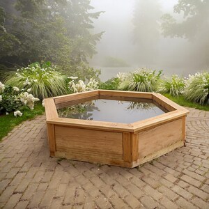 Plans for Hexagonal Raised Wooden Fish Pond 2.57m X 2.97m X 0.67m ...