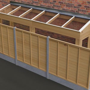 Plans for Wooden Narrow Covered Lean to Side of House Shelter 0.9m ...