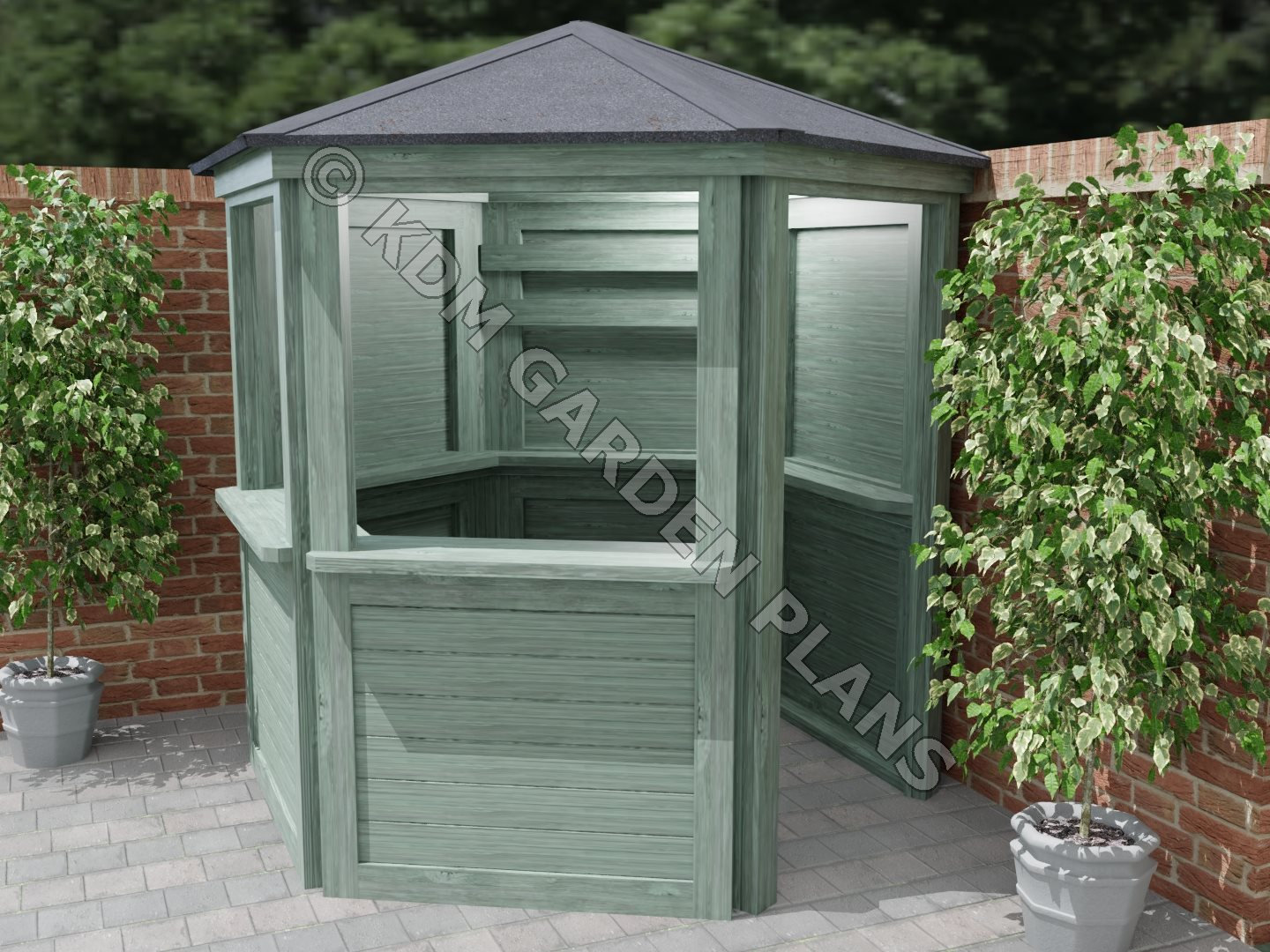 Hexagonal Garden Bar 2.4mx2.4m Cocktail Gin Tiki build Plans | Etsy UK