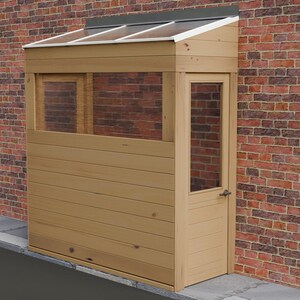 Plans for Wooden Narrow Covered Lean to Side of House Shelter 0.9m ...