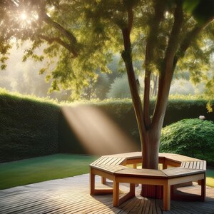 Plans for Wooden Tree Surround Seat Octagonal - Woodwork Plans Only UK ...