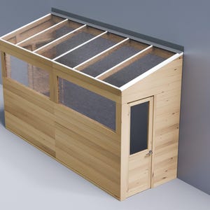 Plans for Wooden Narrow Covered Lean to Side of House Shelter 1.8m ...