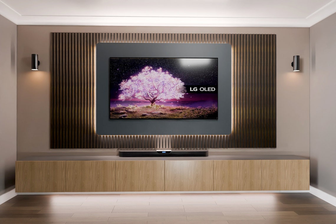 Plans for Media Wall Easy Step by Step Plans 45" to 85" Tv DIY Digital ...