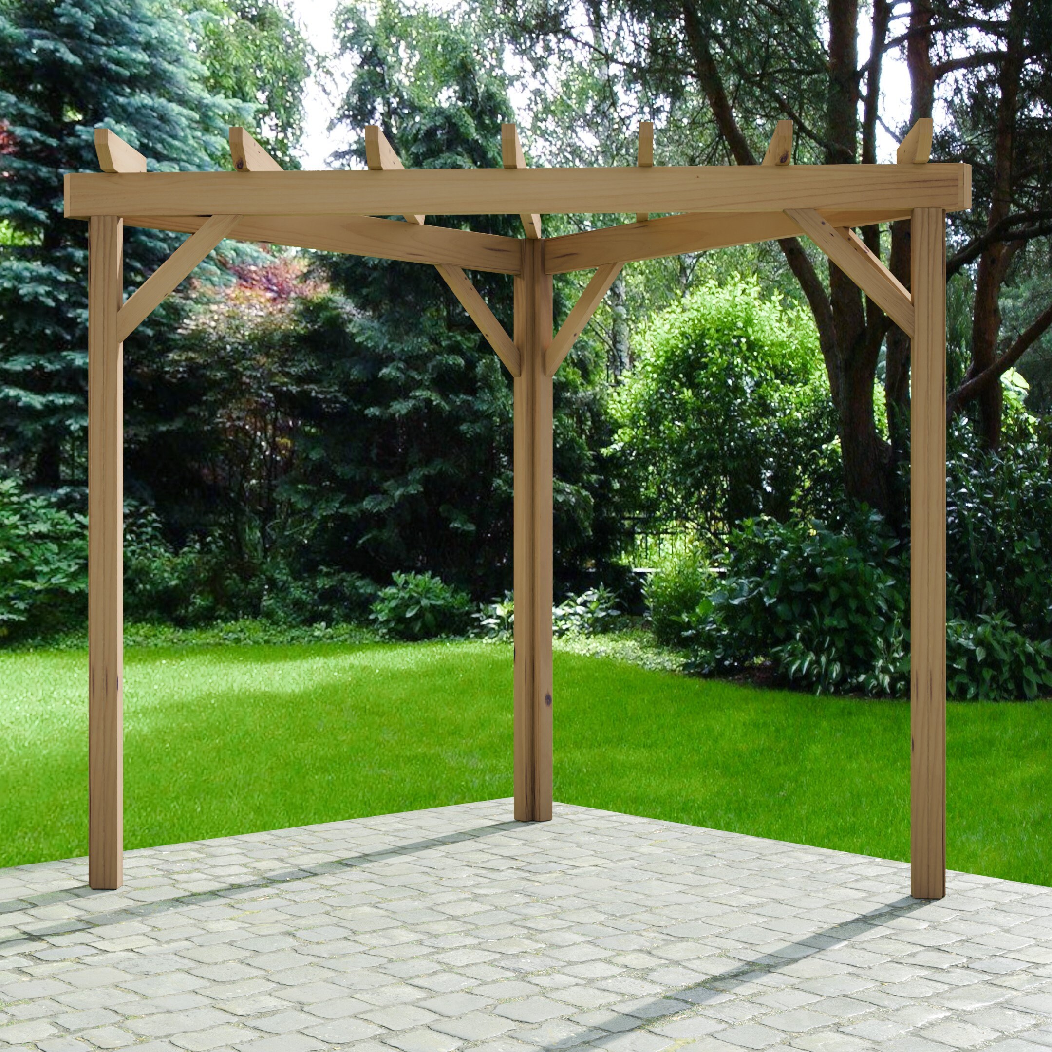 Plans for Wooden Garden Corner Pergola 2.14x2.14m 7ftx7ft DIY Digital ...