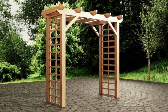 Wood Arbor Plans Wedding Arbor Plan/wedding Trellis Plan/wedding
