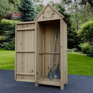 Plans for Wooden Garden Tall Sentry Box Small Shed Store Digital ...