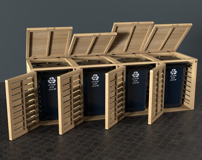 Step by Step DIY Garbage Bin Enclosure - Etsy Canada