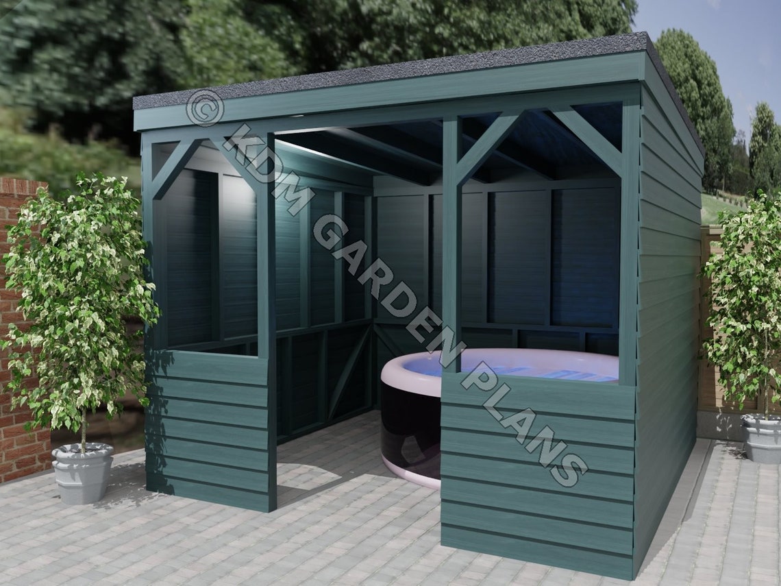 Plans for Hot Tub Spa Shelter 3.0mx3.0m DIY Digital Woodwork Plans Only ...