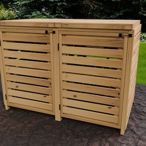 Plans for Double Garbage Wheelie Bin Store Compound 96gal 64 Gal and ...