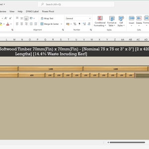 Microsoft Excel Cut List Optimiser Tool V2a for Woodworkers (excel ...