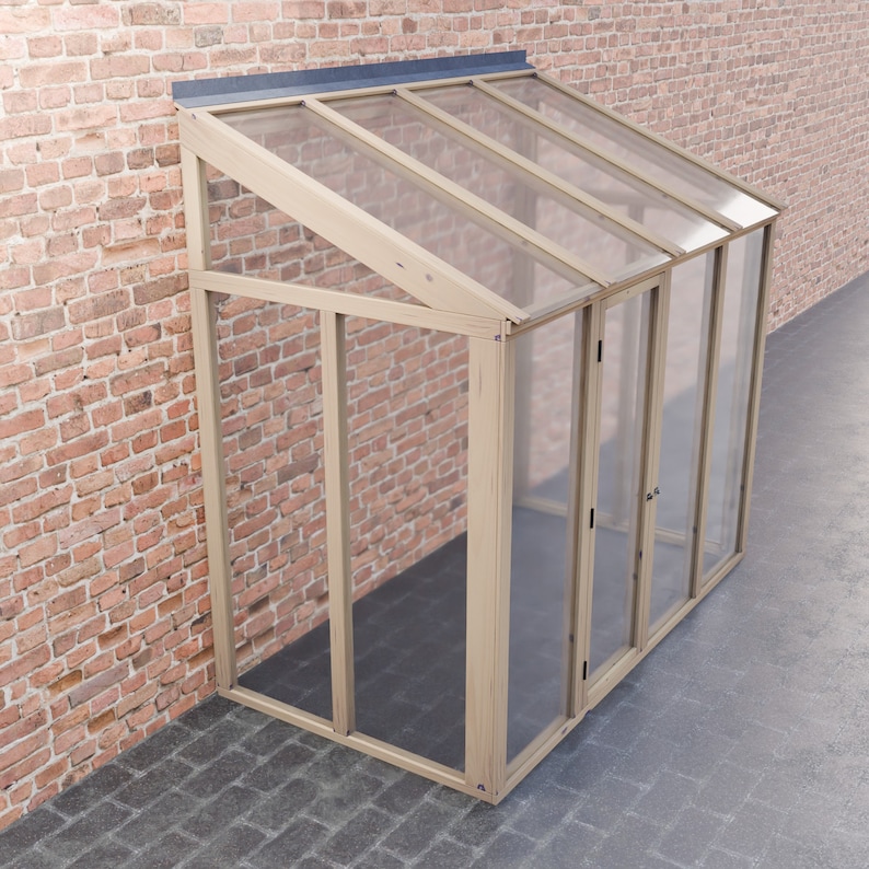 Plans for Medium Modular Wooden Lean to Greenhouse 4 Bay Plan 2.6m X 1 ...