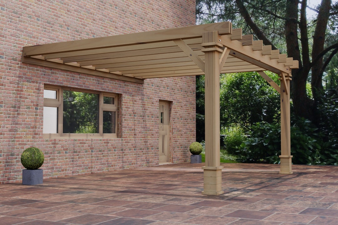 Plans for Lean to Patio Pergola Shaded Canopy 4.65m X 4.8m DIY Digital ...