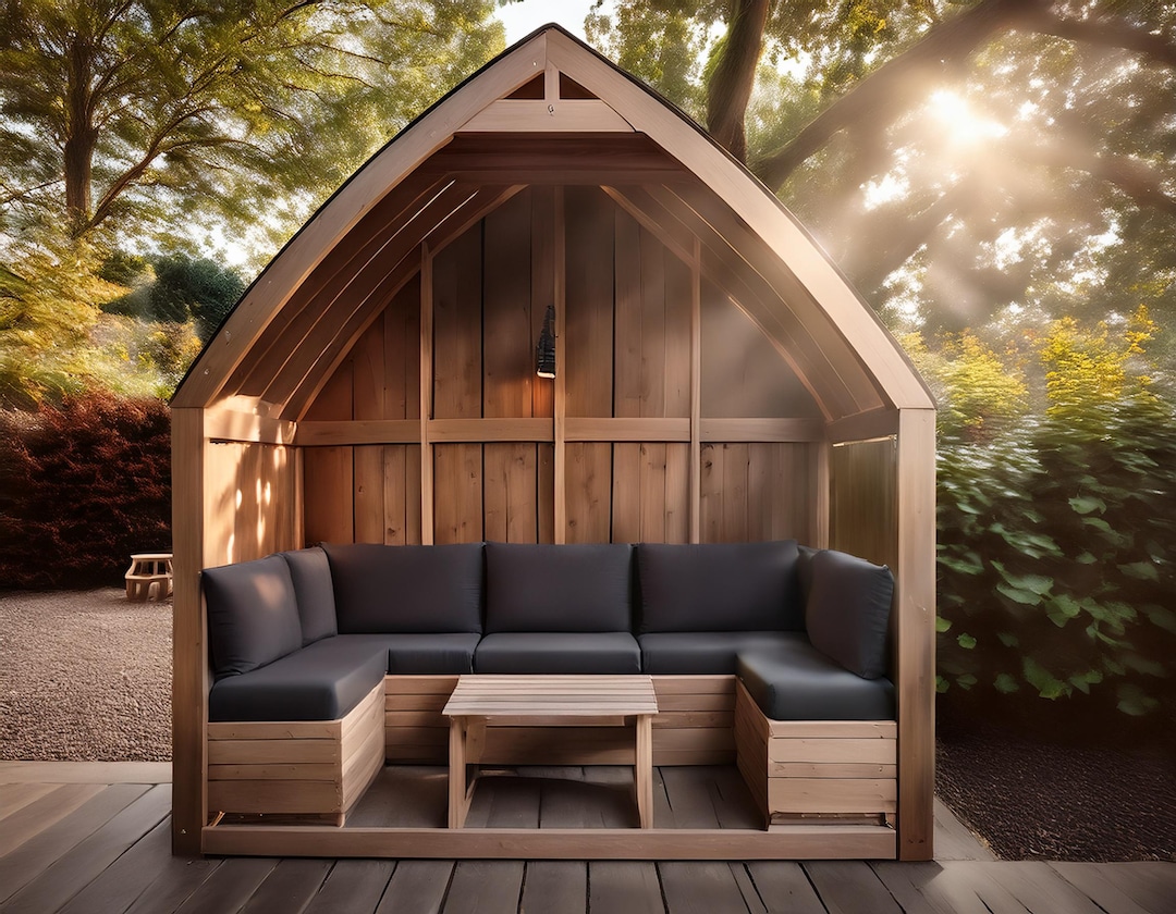 Plans for Garden Pod Shelter 2.45m X 1.82m DIY Digital Woodwork Plans ...