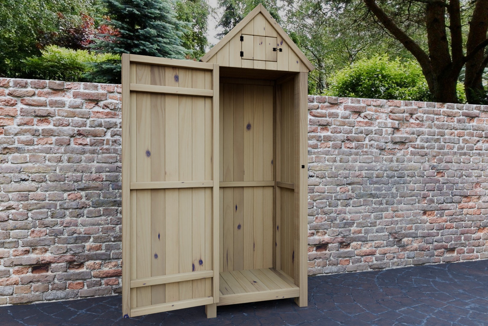 Plans for Wooden Garden Tall Sentry Box Small Shed Store Digital ...