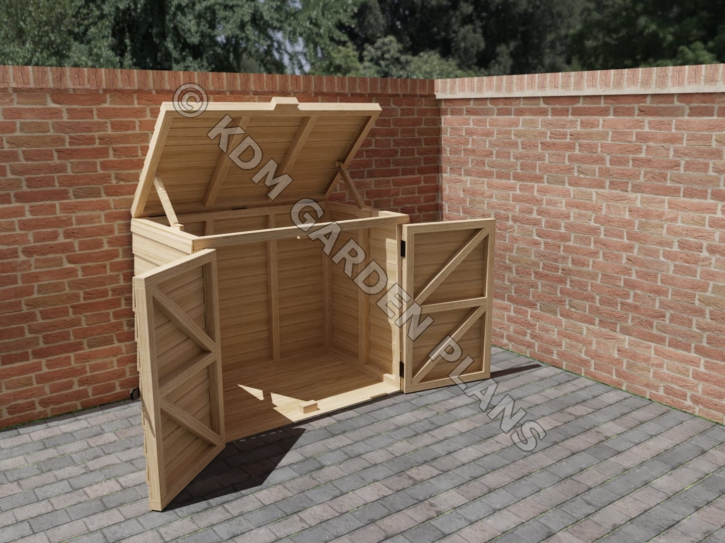 Wooden Double Wheelie Bin Store DIY woodwork Plans Only No | Etsy Australia