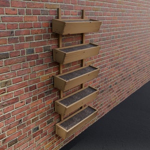Plans for Flower Pot Wall Planter 80cm X 180cm Five Boxes DIY Digital ...