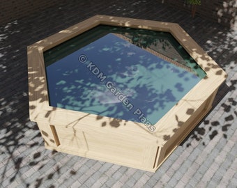 Lily Clear View Garden Aquarium Raised Hexagon Fish Pond With - Etsy UK