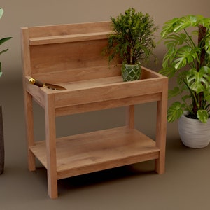 Plans for Wooden Garden Potting Table DIY 1m X 0.6m Digital Woodwork ...