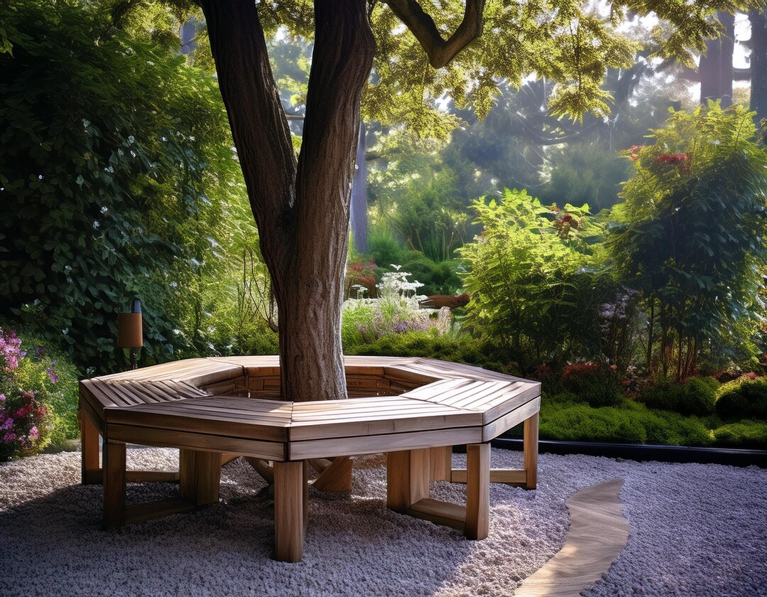 Plans for Wooden Tree Surround Seat Octagonal - Woodwork Plans Only UK ...